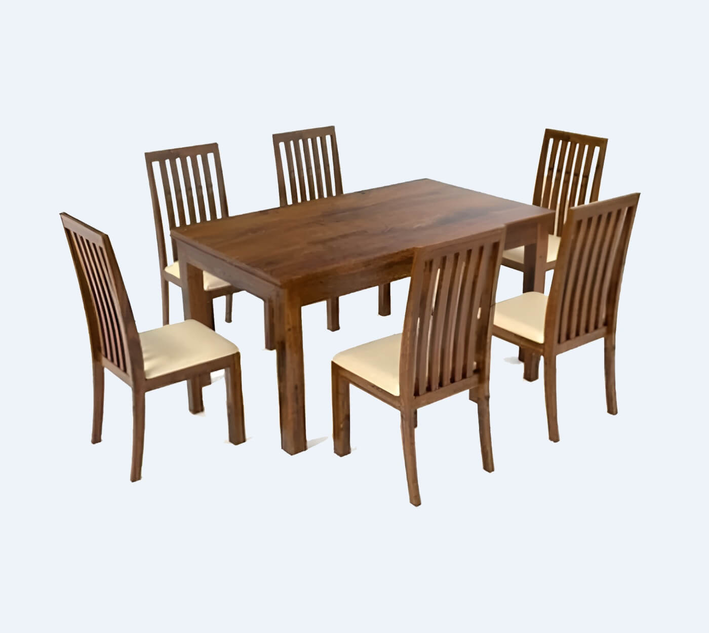 6 Seater Wooden Dining Table - Modular Furniture Nepal